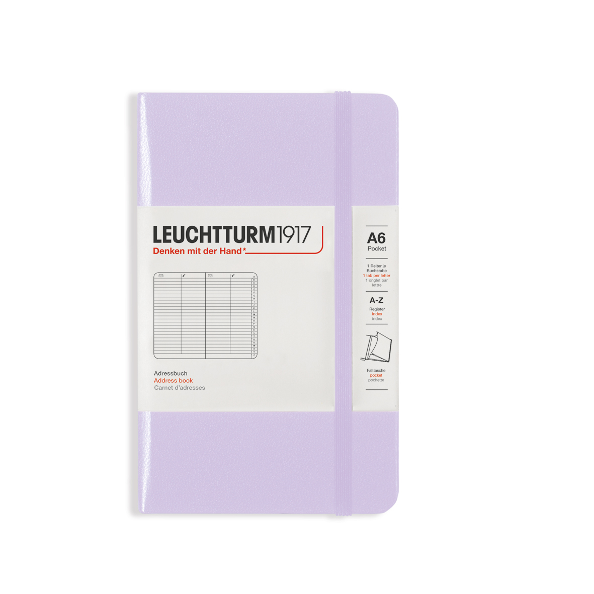 Address book, Pocket (A6), Hardcover, Lilac - LEUCHTTURM1917 ...