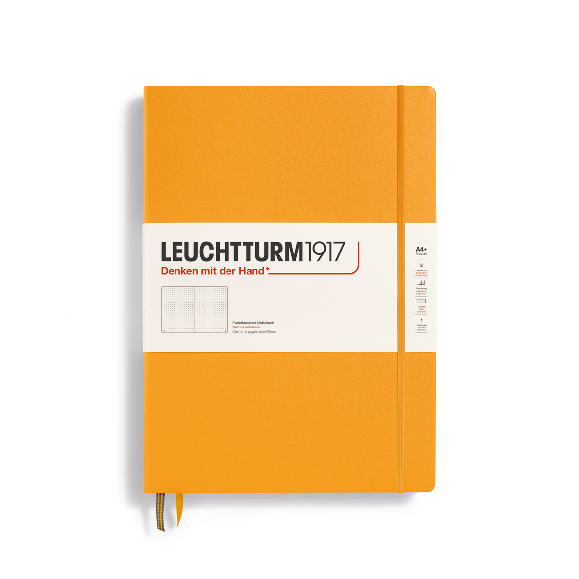 Notebook Master (A4+) Hardcover, 235 Numbered Pages, dotted, Rising Sun ...